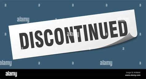 Discontinued Sticker Discontinued Square Isolated Sign Discontinued