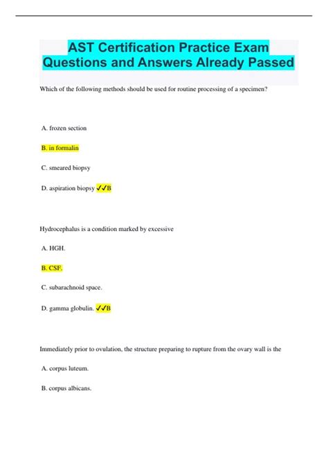 Ast Certification Practice Exam Questions And Answers Already Passed 24 Ast Cert 1 24 Stuvia Us