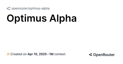 optimus alpha api providers stats openrouter
