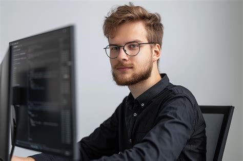 professional software developer working with online software premium ai generated image