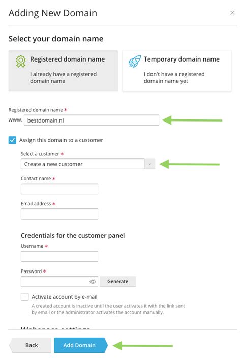 add a domain to plesk reseller hosting