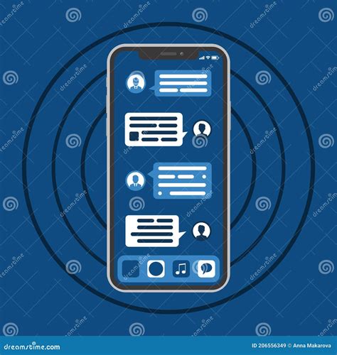 Compose Dialogues Using Samples Bubbles Phone Chatting Sms Template Bubbles Stock Illustration