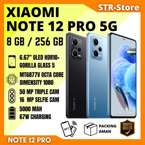 Jual XIAOMI REDMI NOTE 12 PRO 5G 8 256 GB GARANSI RESMI XIAOMI INDONESIA Shopee Indonesia