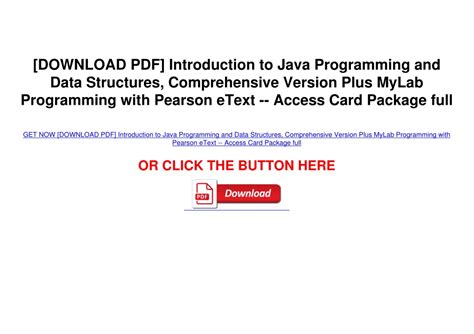 Ppt Download Pdf Introduction To Java Programming And Data Structures Comprehensi