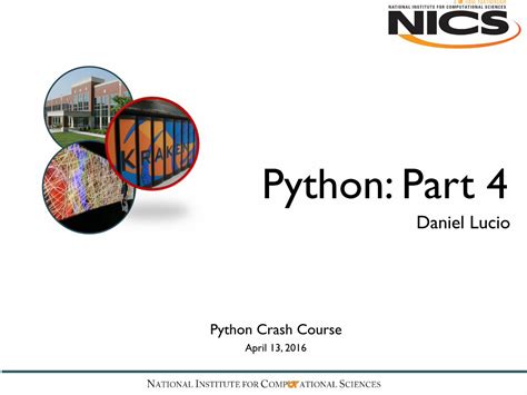 PDF Python Part Nics Tennessee EduPython Crash Course Packages And Modules A Module Is A