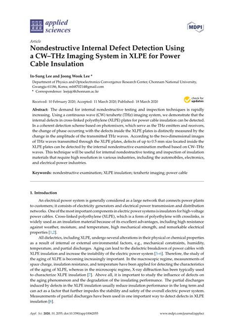 Pdf Nondestructive Internal Defect Detection Using A Cwthz Imaging