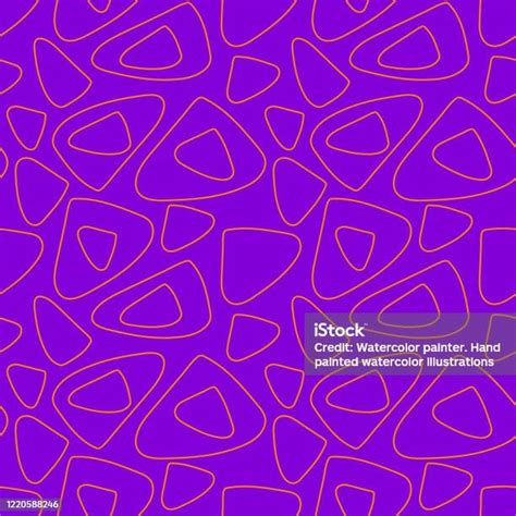 기하학적 모양과 보라색과 오렌지 벡터 원활한 패턴 여름 인쇄 현대 섬유 디자인 카드 인쇄 브로셔 및 월페이퍼에 대한 추상적 인 배경 0명에 대한 스톡 벡터 아트 및 기타