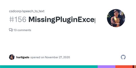 MissingPluginException Issue 156 Csdcorp Speech To Text GitHub