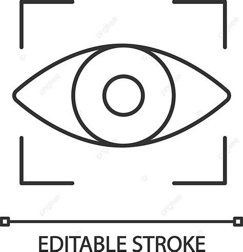 Retina Scan Linear Icon Optical Editable Stroke Scan Vector Optical