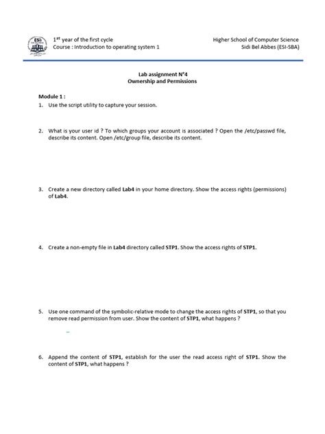 lab assignment 4 solution 5 pdf operating system technology