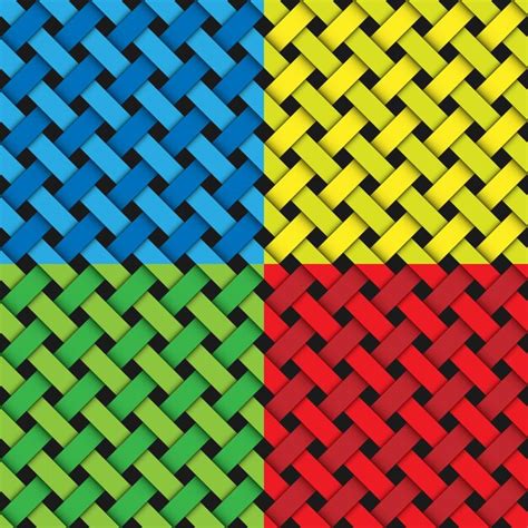 Premium Vector Woven Ribbon Seamless Pattern Vector Illustration