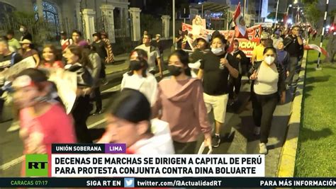 Decenas De Marchas Se Dirigen A Lima Para Una Protesta Conjunta Contra Boluarte Rt
