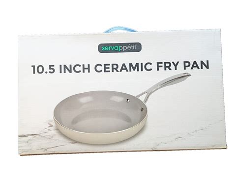 Servappetit 105 Inch Ceramic Fry Pan Cream Colored Ebay