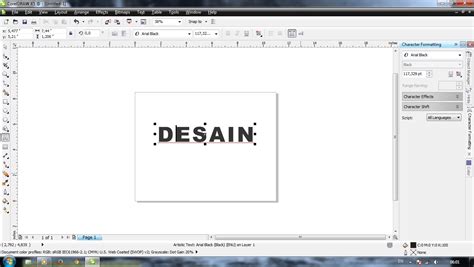 Membuat Tulisan D Dengan Corel Draw PROGAM DESAIN