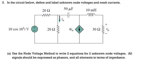 solved 3 in the circuit below define and label unknown
