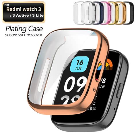 TPU Screen Protector Case For Xiaomi Redmi Watch Active Lite Full Cover Protective Shell Watch