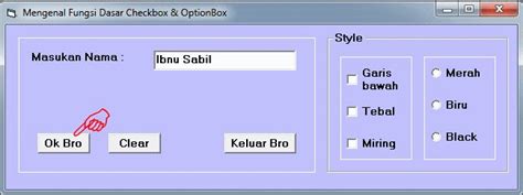 Mengenal Fungsi Dasar Dari CheckBox OptionBox Pada Vb Aneka The Best Porn Website