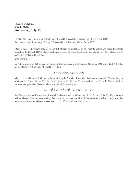 Solved Problems On Discrete Mathematical Structures Old Assignment