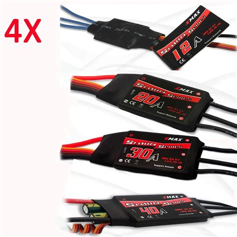 4 PCS EMAX SimonK ESC 12A 20A 30A 40A BEC Speed Controller Brushless ESC For FPV RC UAV