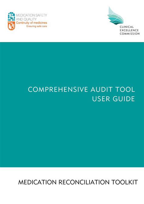 Pdf Medication Reconciliation Comprehensive Audit Tool User Guide