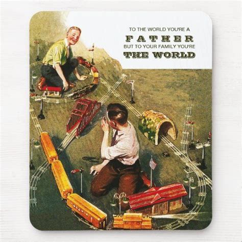 A Mouse Pad With An Image Of Two Men Working On Train Tracks And The