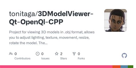 Github Tonitaga3dmodelviewer Qt Openql Cpp Project For Viewing 3d