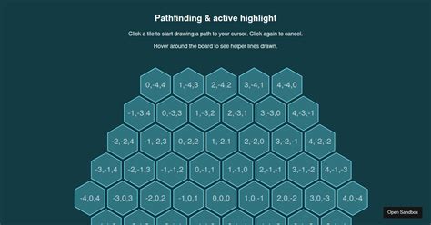 Hexgrid Pathfinding Codesandbox