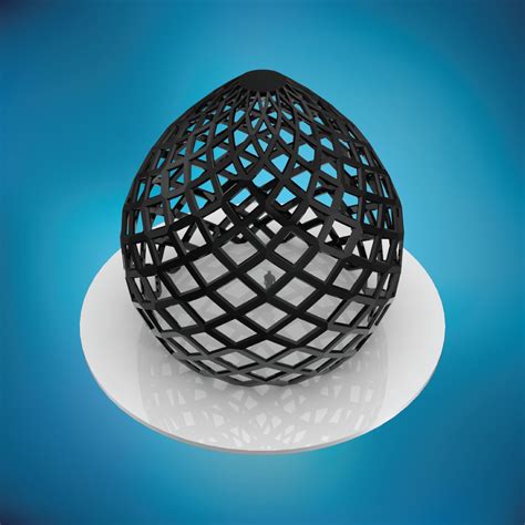 3d model dome pointed hexagonal grid structure large vr ar low poly