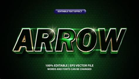 Premium Vector Arrow Text Editable 3d Text Effect Template Futuristic Neon Light Text Style