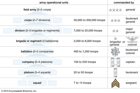 Army Unit Sizes Structure Army PRT