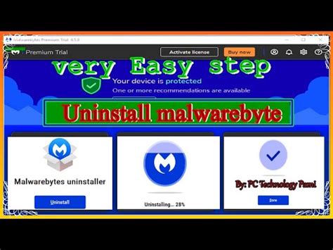 How To Completely Remove Malwarebytes How To Uninstall Malwarebytes From Any Computer YouTube