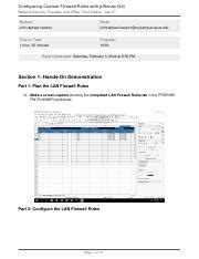 Custom Firewall Rules Configuration With PfSense Hands On Course Hero