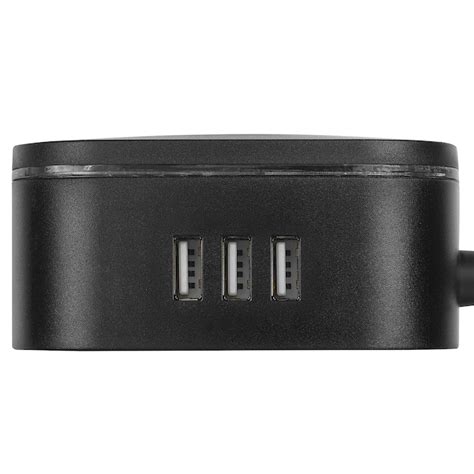 Globe Electric 2 Outlet 3 Usb Ports Black Power Strip 78353 Rona