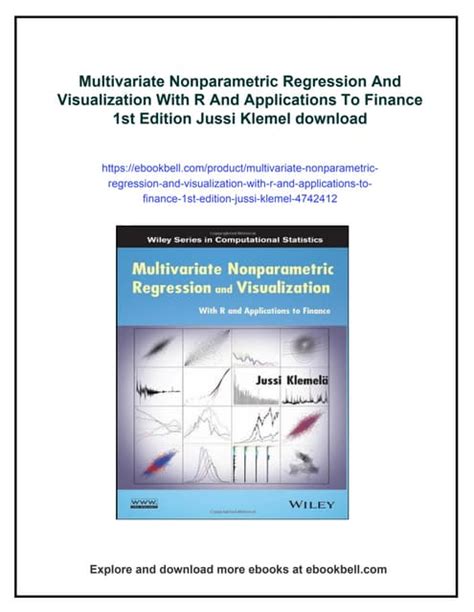 Multivariate Nonparametric Regression And Visualization With R And Applications To Finance 1st