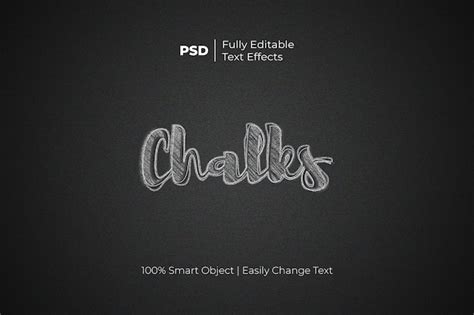 Premium PSD Editable Chalk Text Styles Effect
