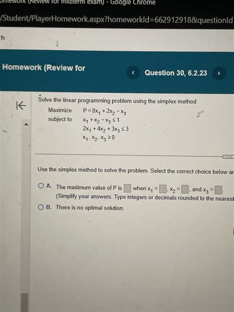 Solved Solve The Linear Programming Problem Using The