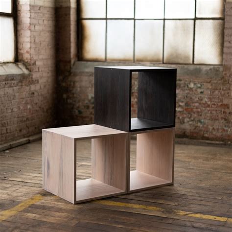 Wooden Stackable Cube Shelves