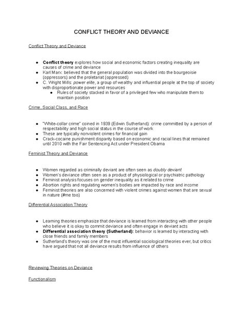 Module 6 Part 2 Conflict Theory And Deviance Conflict Theory And Deviance Conflict Theory And