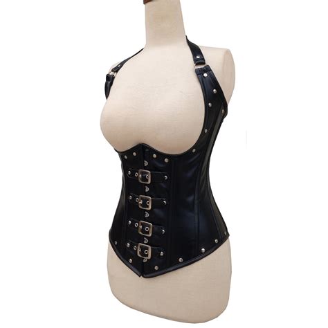 Halter Neck Hourglass Underbust Steampunk Costume Steel Boned Body