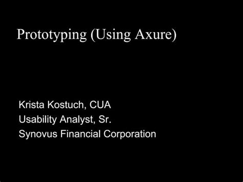 Prototyping Axure Ppt