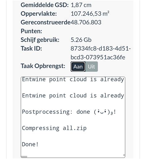 processing fails few seconds after images has been sent to the
