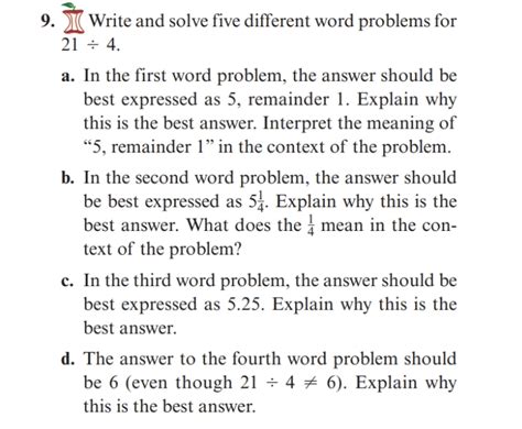 Solved Write And Solve Five Different Word Problems Chegg Com
