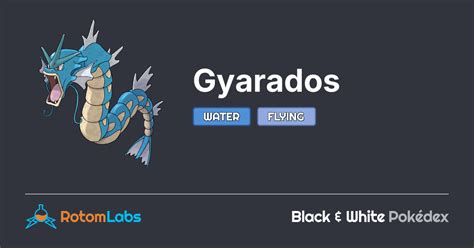 Gyarados Rotomlabs Black And White Pokédex