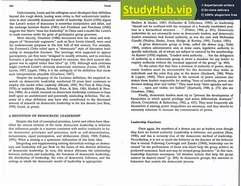 A Definition And Illustration Of Democratic Leadership Pdf