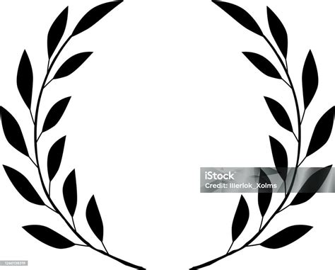 검은 원형 잎 월계 수자 가지 빈티지 월계수 화환 컬렉션 손으로 그린 벡터 월계수 장식 요소를 남깁니다 잎 소용돌이 화려한 상 아이콘 벡터 그림입니다 검은색에 대한 스톡
