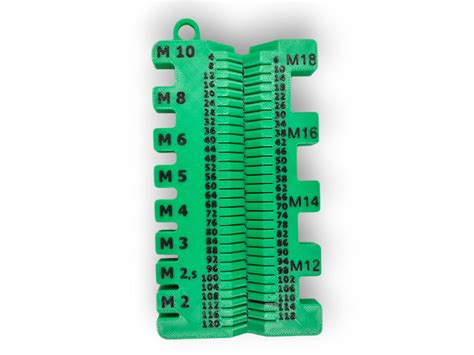 Metric Sorting Gauge For Bolts Screws Nuts M2 M18 And 120mm Metric Screw Ruler M2 M18 Screw