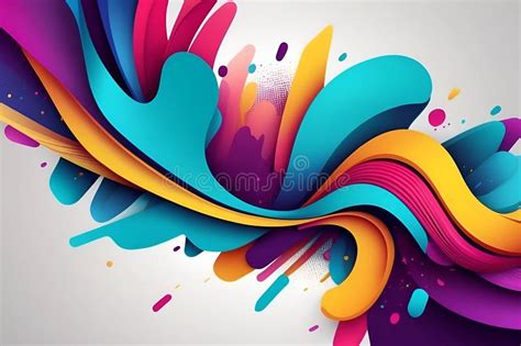 Vibrant Abstract Flowing Shapes With Bold Colors Stock Illustration Illustration Of Dynamic