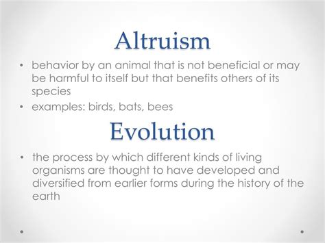 Ppt Discuss Two Non Human Examples Of Altruistic Behavior And Discuss