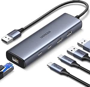 Amazon Com UGREEN USB To Ethernet Adapter In USB Hub With Ethernet With USB C