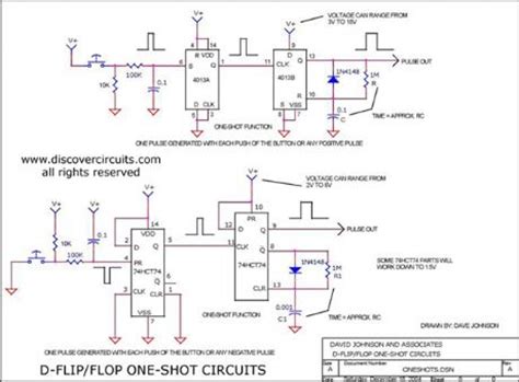 D FLIP FLOP ONE SHOT CIRCUITS Basic Circuit Circuit Diagram SeekIC Com